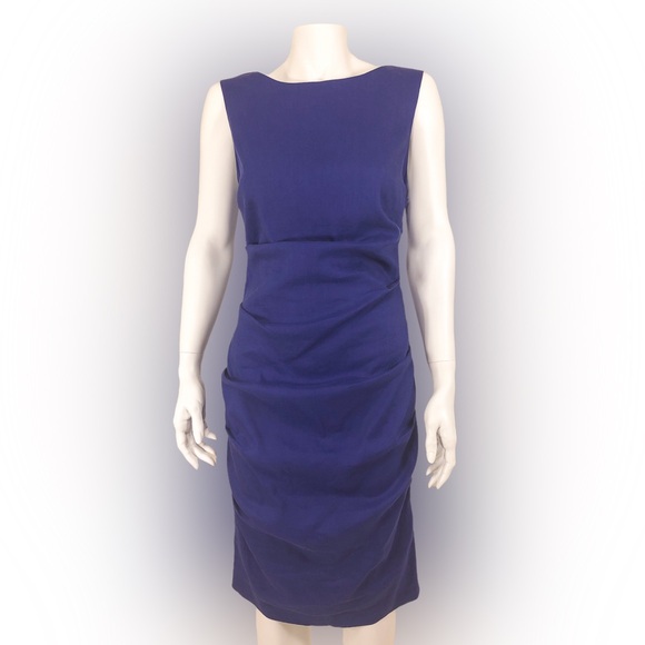 Nicole Miller | Dresses | Atelier Nicole Miller Indigo Linen Blend ...